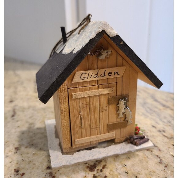 Handmade | Holiday | Wooden Miniature Fishing Shack Maine Realistic ...